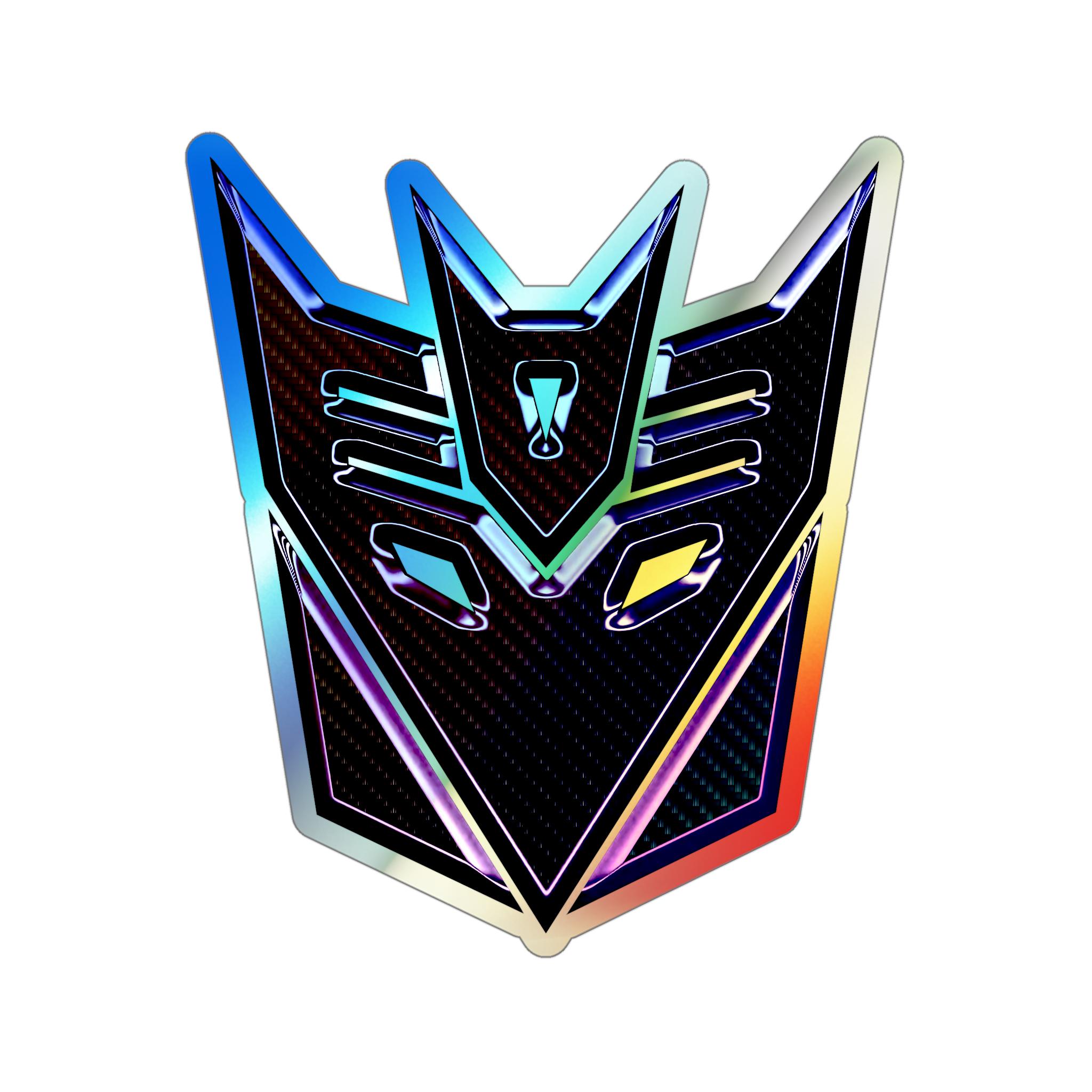 Decepticon Logo Carbon Fiber Sticker, Transformer Emblem Decal, Autobot ...
