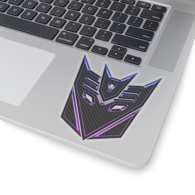 Decepticon Logo Carbon Fiber Sticker, Transformer Emblem Decal, Autobot ...