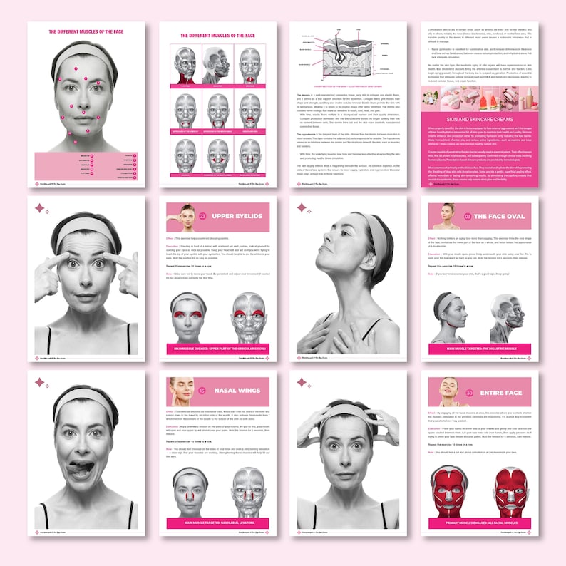 Face Yoga Guide Bundle: 30 Exercises + Journal (digital Download) - Etsy