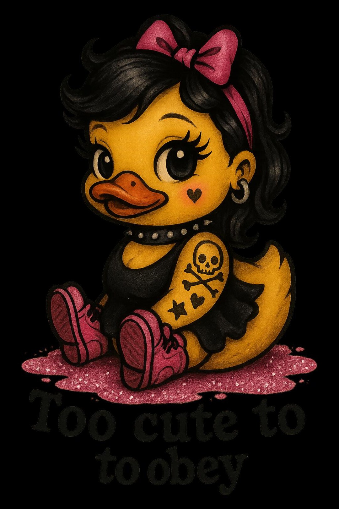 Duck Punk Rock T-shirt - Etsy