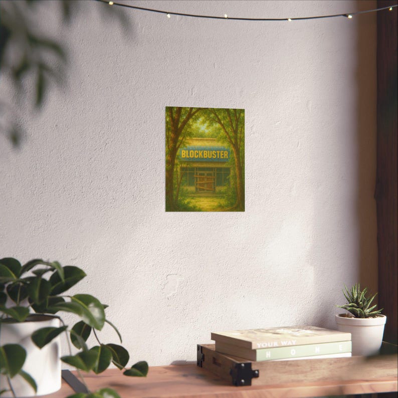 Abandoned Blockbuster Storefront Poster: 90s Nostalgia Art Print - Etsy