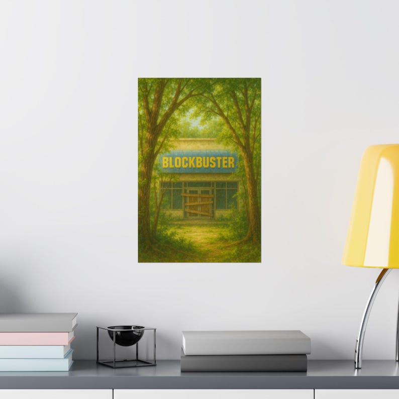 Abandoned Blockbuster Storefront Poster: 90s Nostalgia Art Print - Etsy