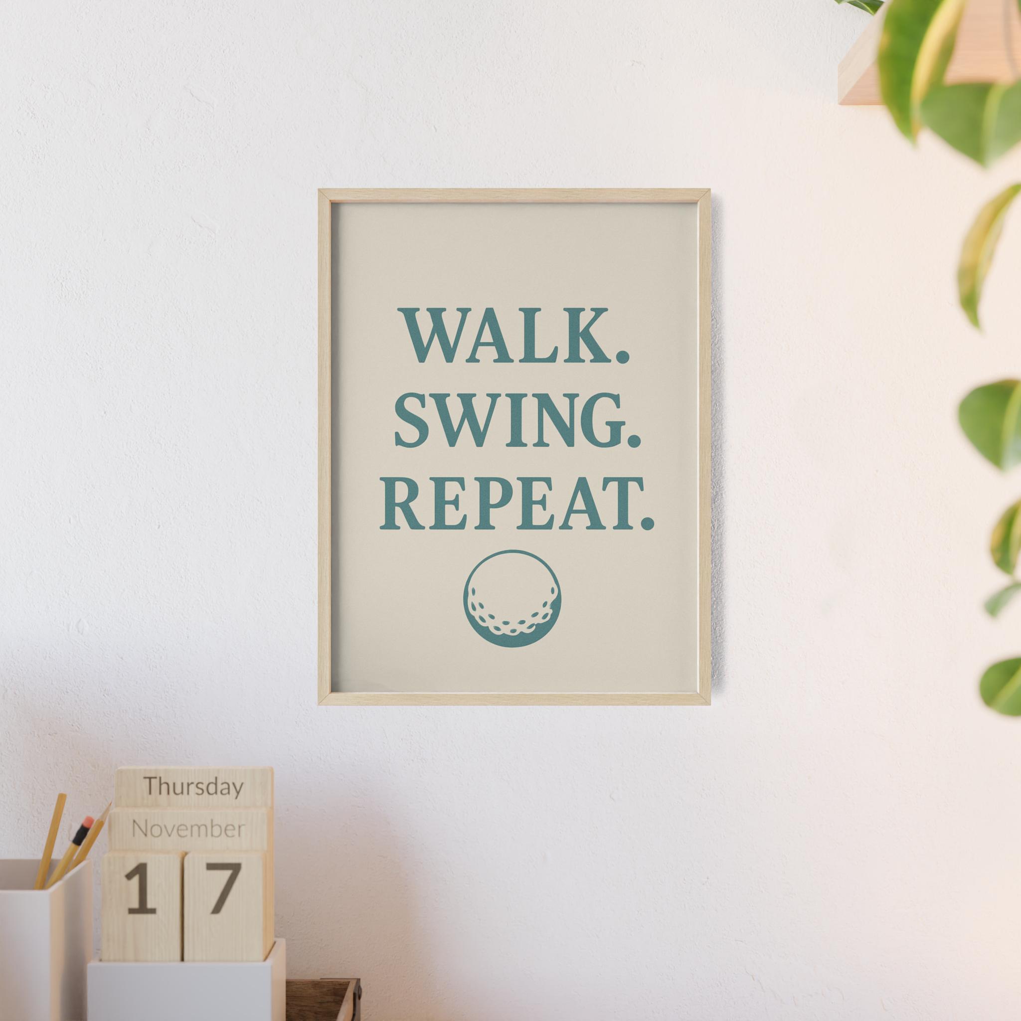 Framed Golf Motivational Poster: Minimalist Sports Wall Art - Etsy