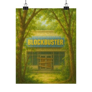 Abandoned Blockbuster Storefront Poster: 90s Nostalgia Art Print - Etsy