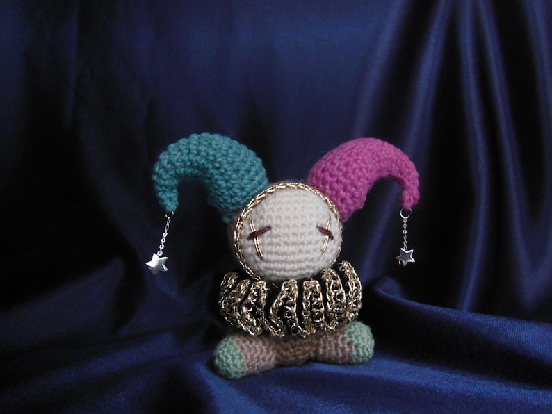 Handmade Crochet Jester Plushie, Custom Whimsical Amigurumi Clown Doll ...