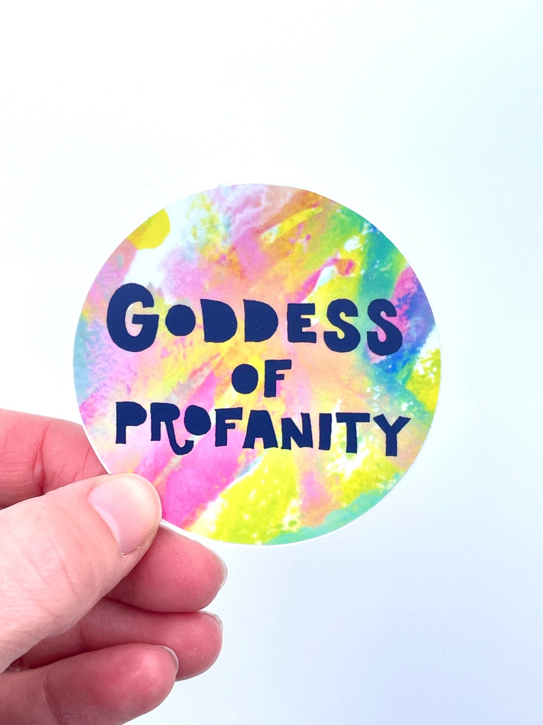 Goddess of Profanity, Wild Woman Sticker, Beautiful Colorful Sticker ...