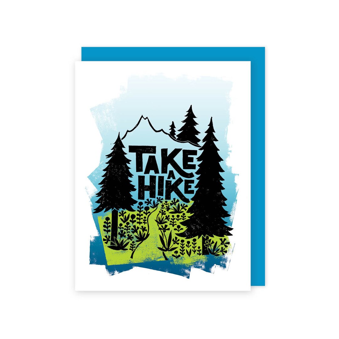Take a Hike Card, Adventure Camping Card, for Him, Hiking Gift Card ...