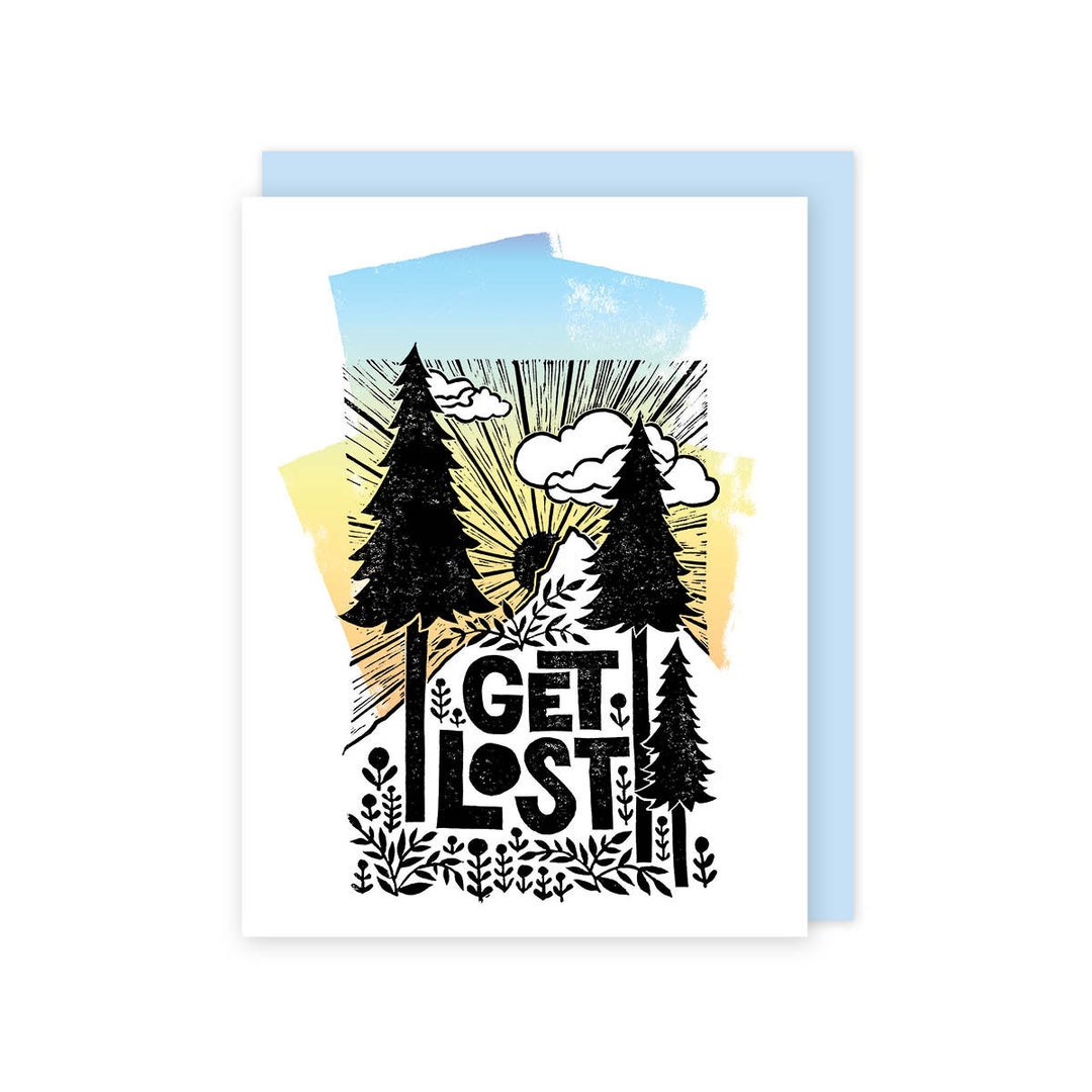 Get Lost Card, Adventure Hiking Card for Him, Funny Card for Husband ...