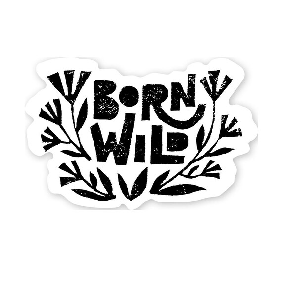 Black and White laptop Sticker Weatherproof Water bottle Sticker Baby ...