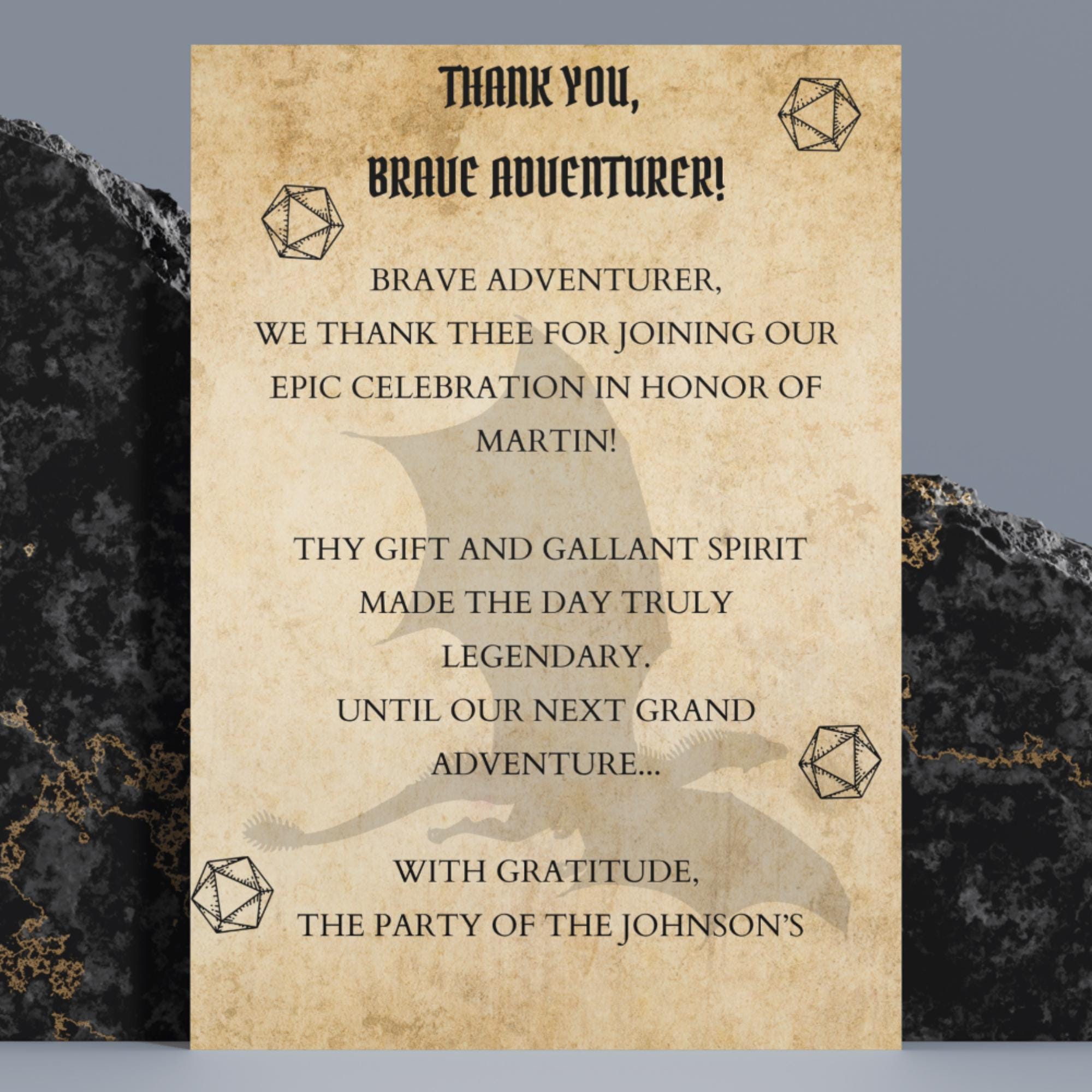 Dungeons & Dragons Birthday Party Kit: Editable Dnd Invitation, Sign ...
