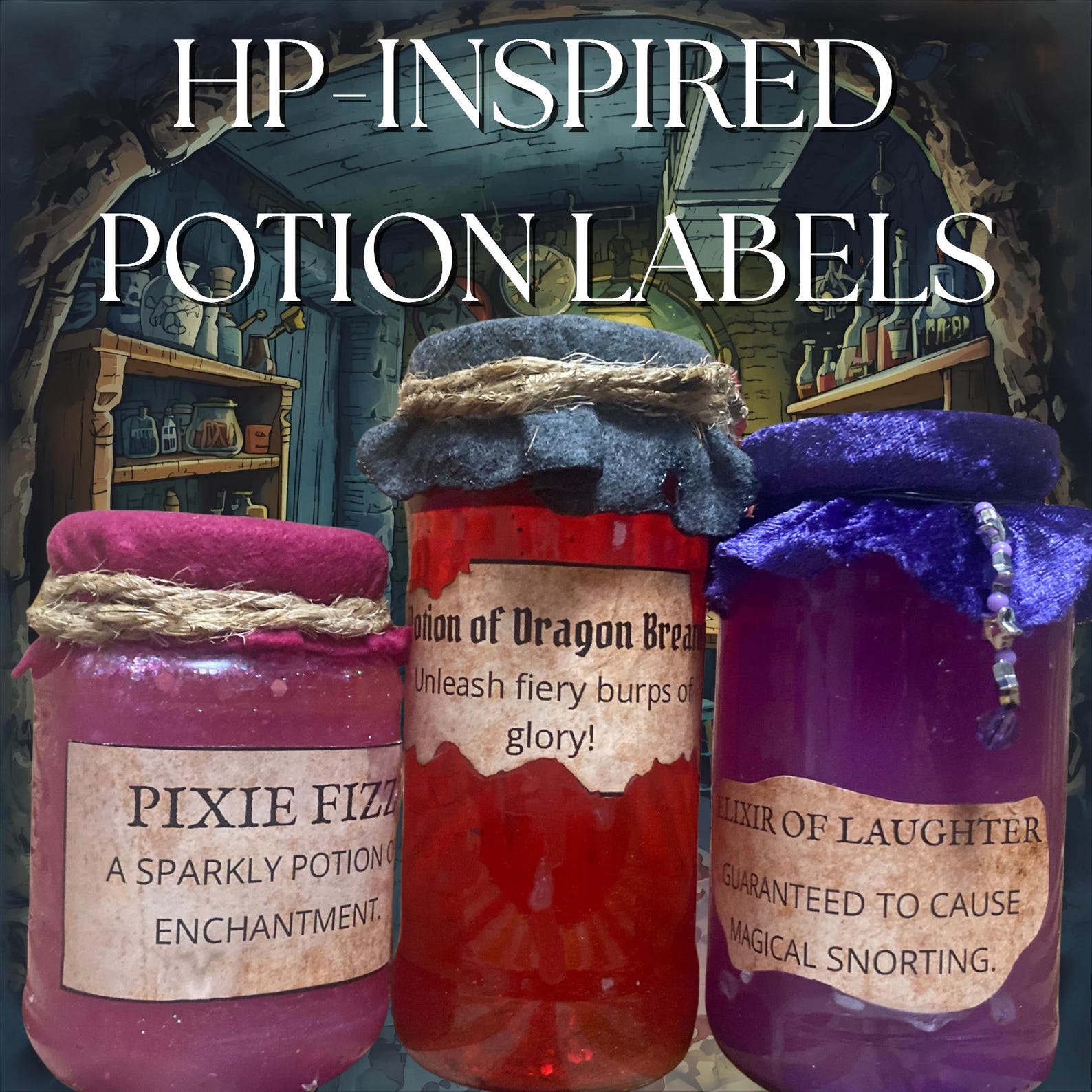 Magic Potion Labels | Harry Potter-inspired | Editable Party Decor ...