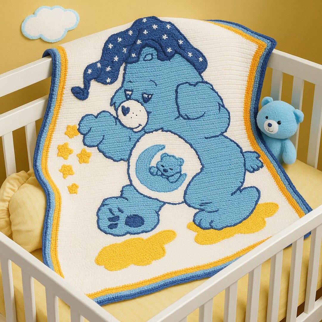 Care Bears Afghan Crochet Pattern PDF | Cute Blanket DIY | Nostalgic ...
