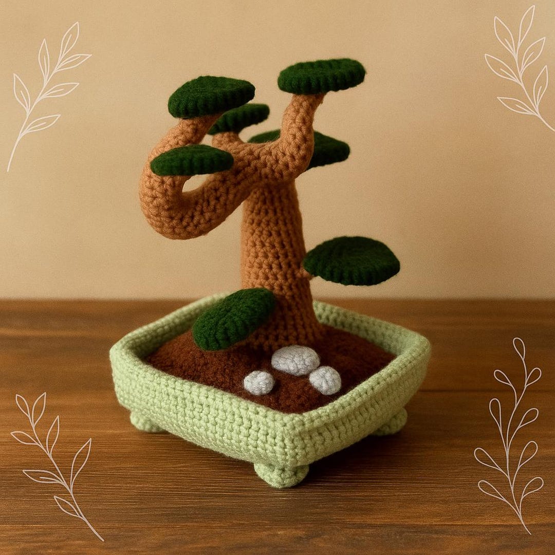 Bonsai Tree Crochet Pattern PDF | DIY Indoor Plant Decor | Amigurumi ...