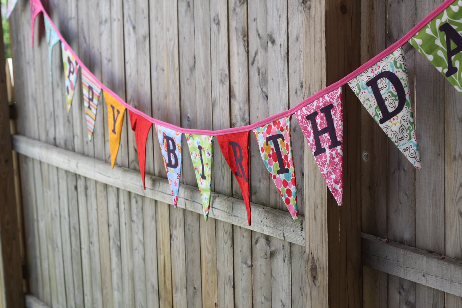 Happy Birthday Party Fabric Banner Reusable, and Semi-custom - Etsy