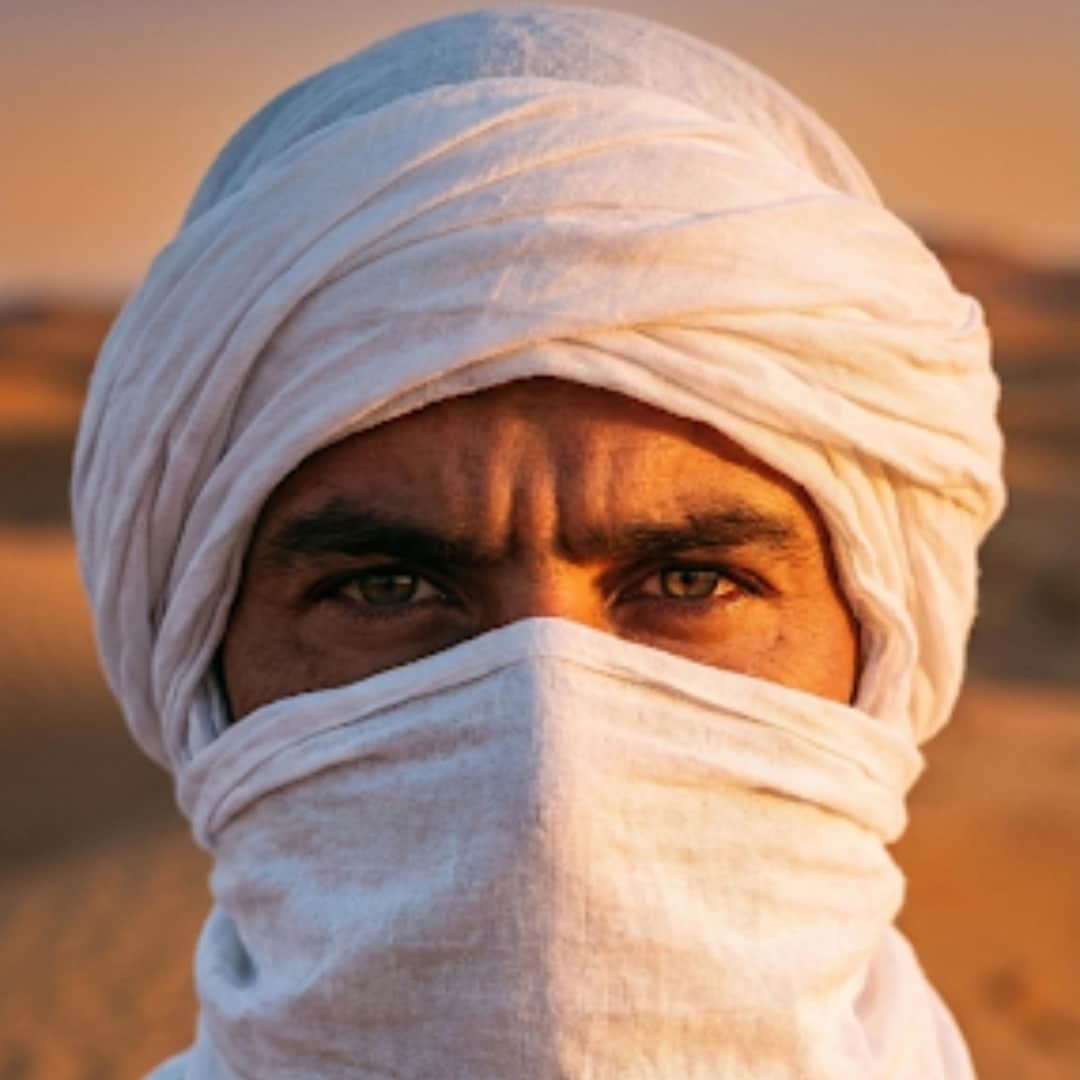 Authentic Tuareg Scarf - Berber Tagelmust Turban, Nomad Desert Headwrap ...
