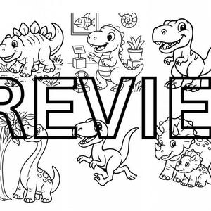 Dinosaur Coloring Book for Kids – 10 Cute Dinosaur Pages + Cover ...