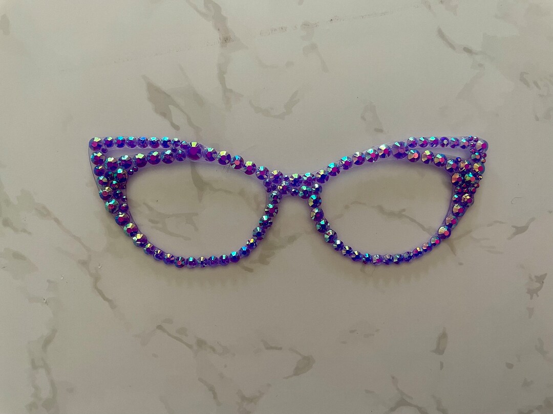 Custom Rhinestone Magnetic Glasses Toppers for Pair Eyewear Glasses ...