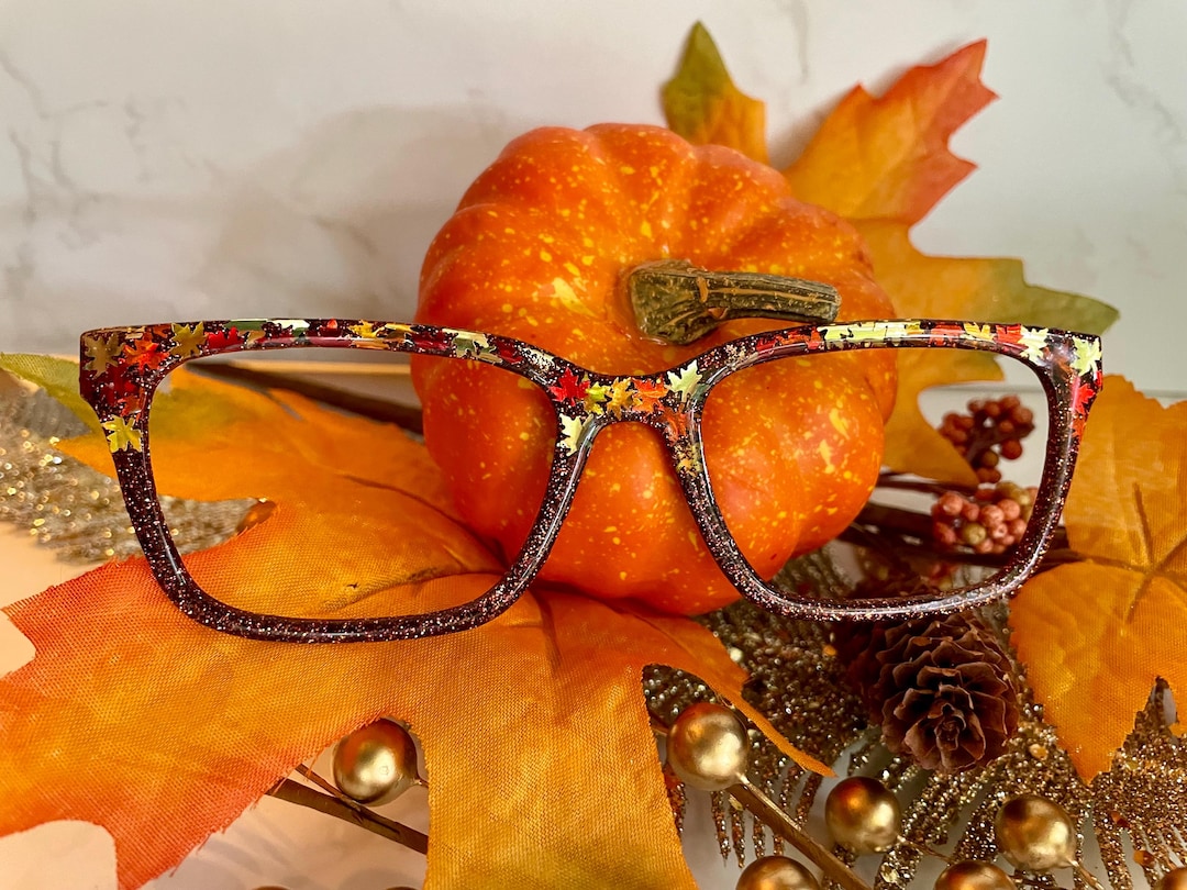 Fall Leaves Autumn Thanksgiving Glitter Magnetic Topper for Pair ...