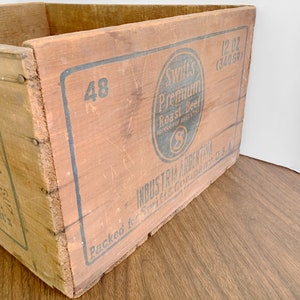 Vintage Swift's Premium Canned Meats Crate Roast Beef Product of ...