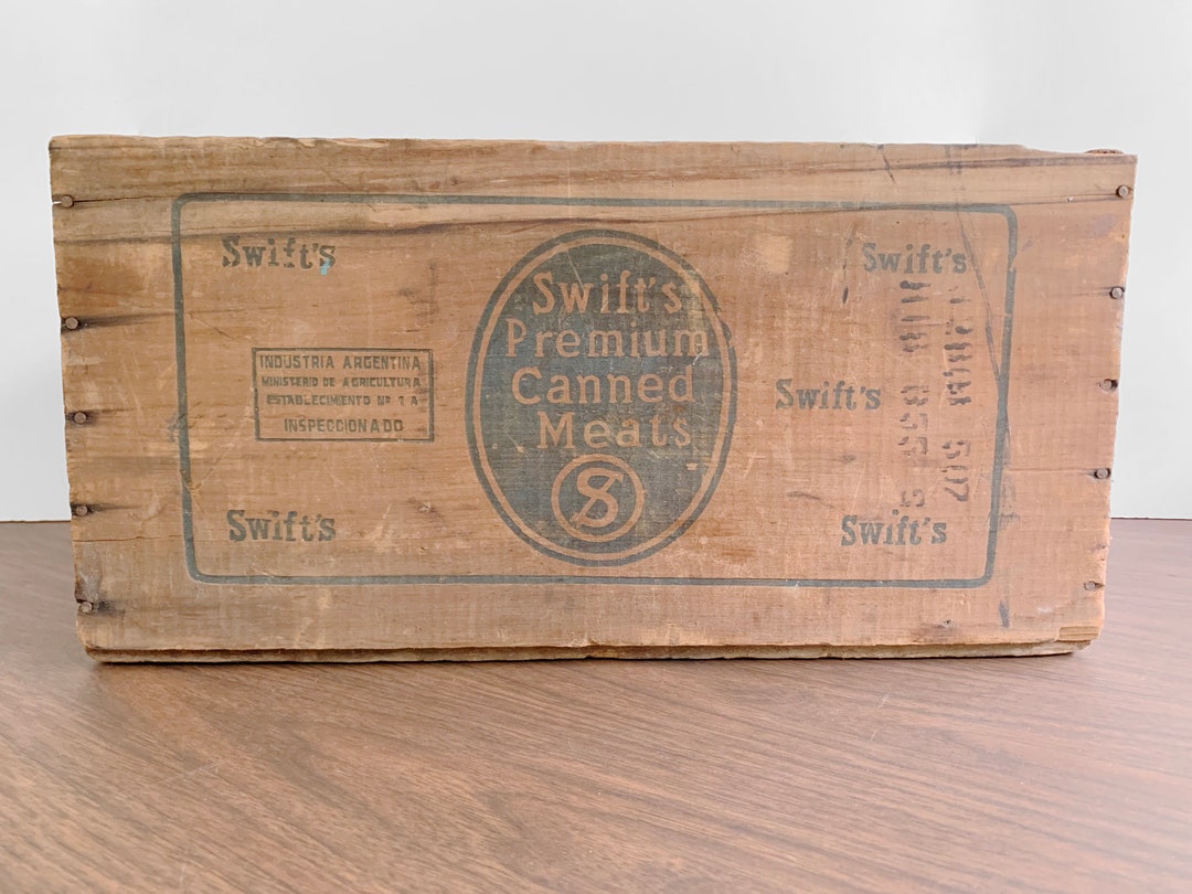 Vintage Swift's Premium Canned Meats Crate Roast Beef Product of ...