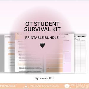 OT Student Survival Kit – Fieldwork Planner, SOAP Note Template ...