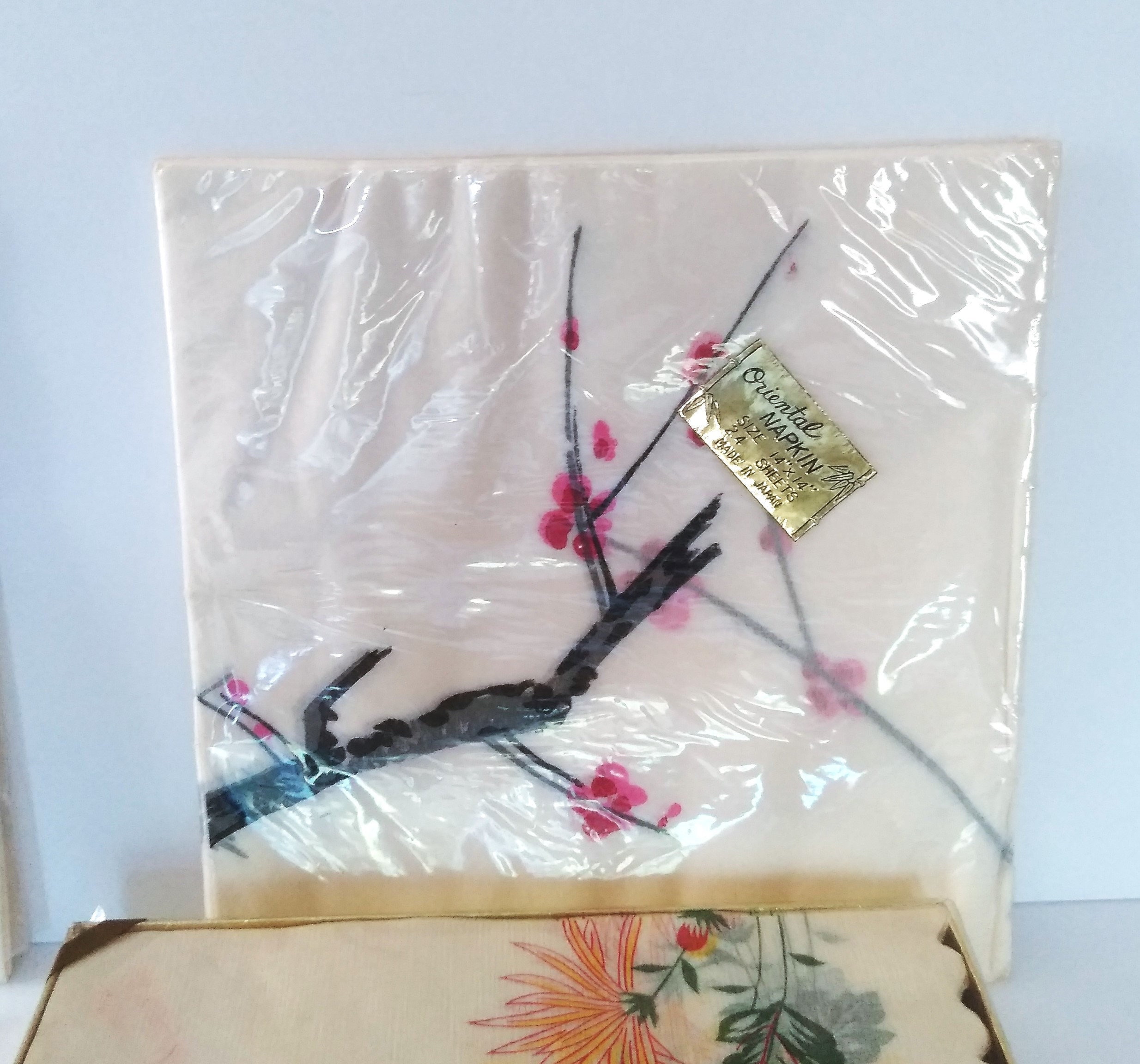 Mid-century Rice Paper Napkin Collection, 4 Patterns , 79 Pieces, Japan ...