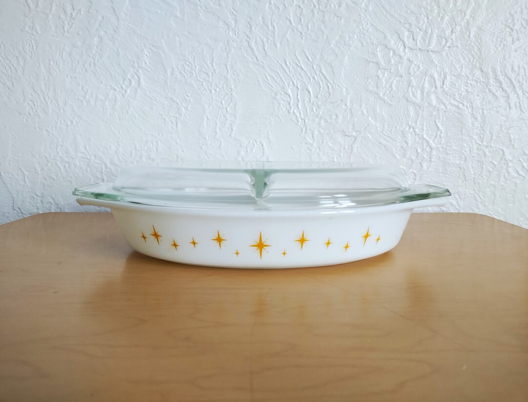 Vintage Pyrex Cinderella Constellation Divided Casserole With Lid, 1 ...