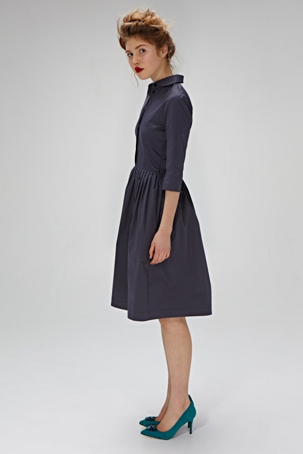 Shirt Dress 1950's Dress Secretary Dress Retro Dress | Etsy