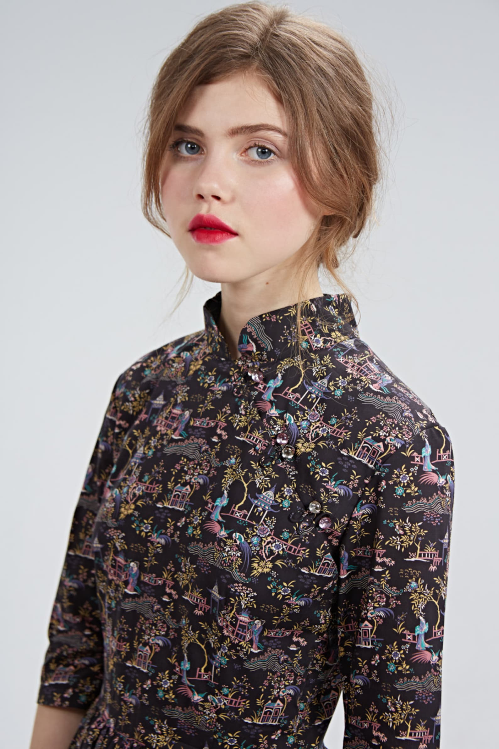 Mandarin Collar Dress Vintage Style Cheongsam Dresses for - Etsy