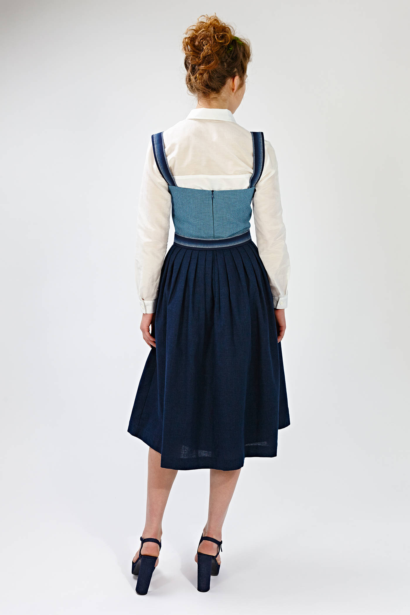 Women Dress Apron Dress Blue Dress Navy Wedding Guest | Etsy