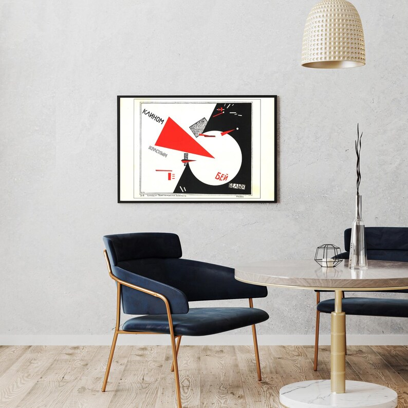 Printable Russian Constructivist Poster – “beat the Whites With the Red ...