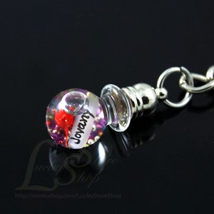 Personalized Custom Name or Word on Rice in a Mini Round Glass Vial ...