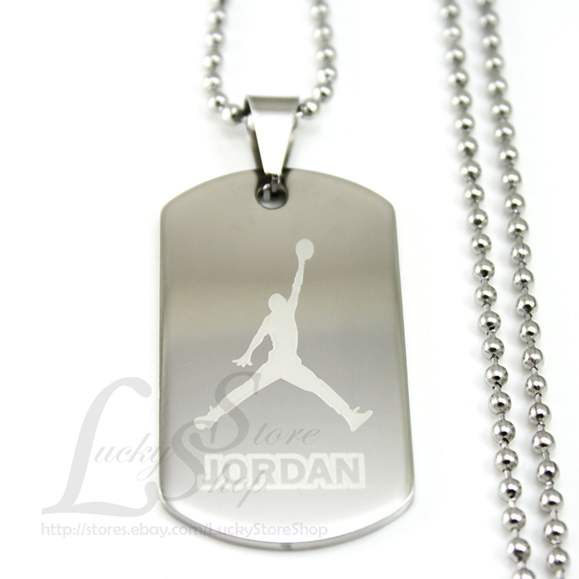 Jordan Jumpman Logo Dog Tag Cool Stainless Steel Pendant With | Etsy