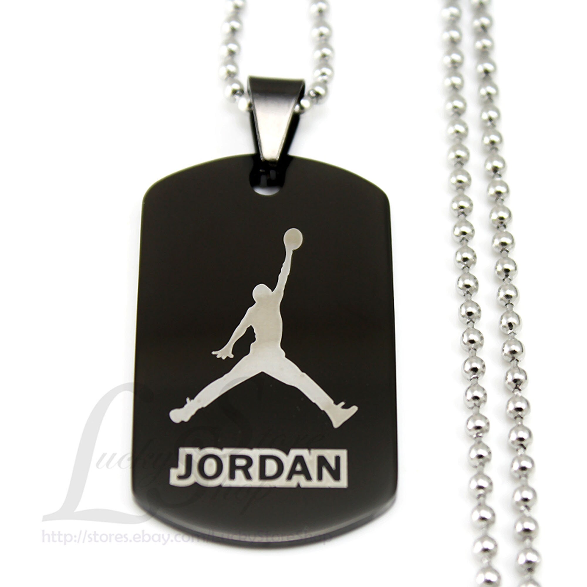Jordan Jumpman Logo Dog Tag Cool Stainless Steel Pendant With | Etsy