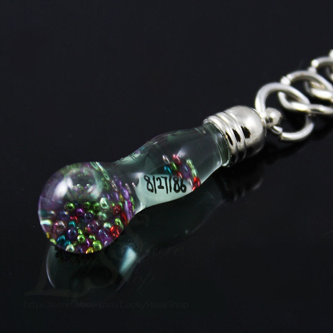 Personalized Custom Name or Word on Rice in a Mini Calabash Glass Vial ...