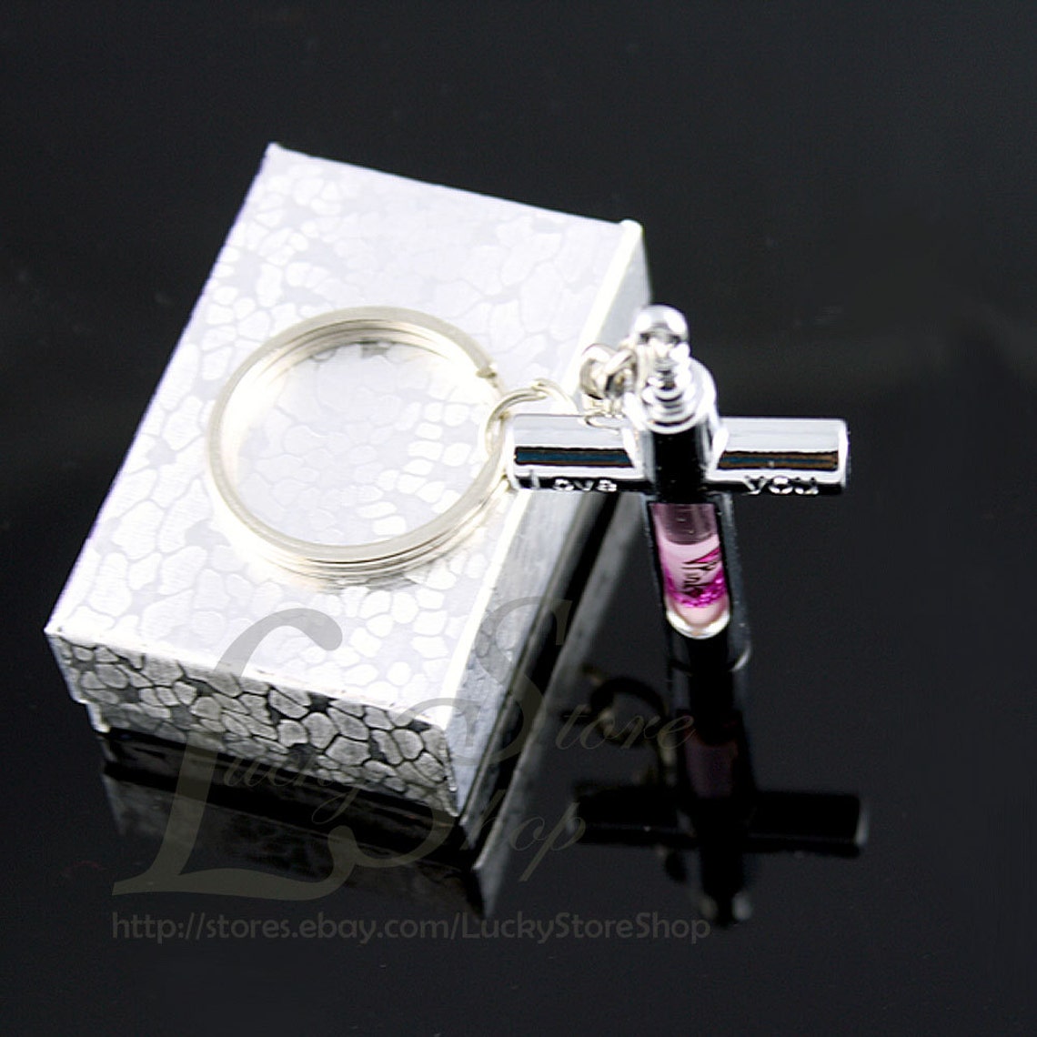 Customized Name on Rice Fashion Silver Plated Cross Pendant Charm Key ...