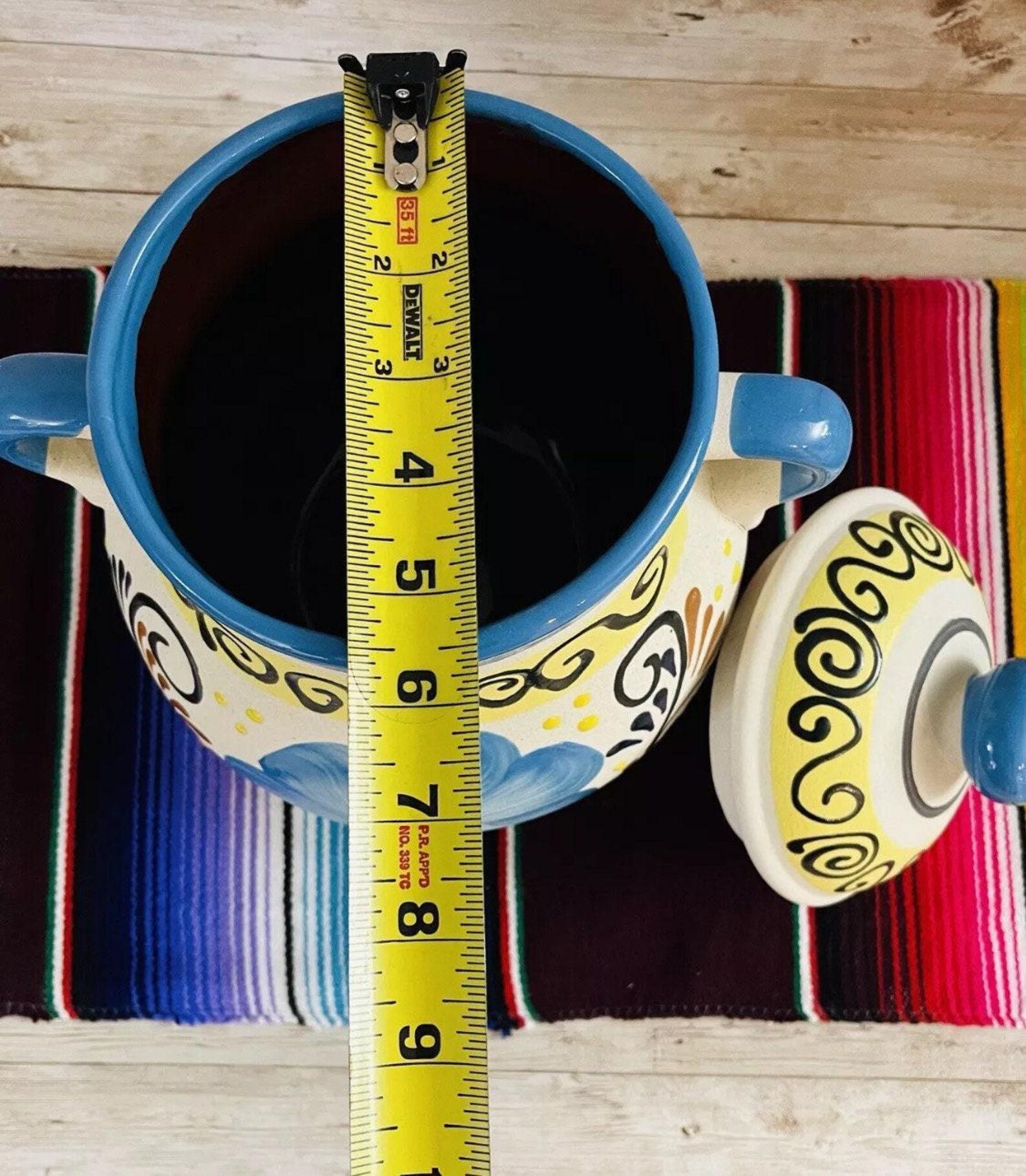 Olla De Barro Frijolera Con Tapa Terra Cota Pot With Lid Fits up to 128 ...