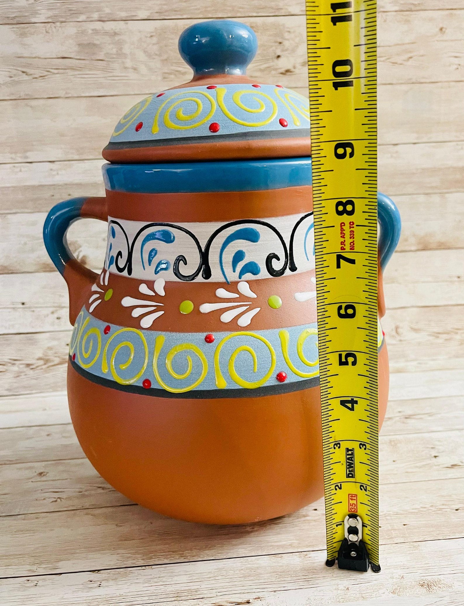 Olla De Barro Frijolera Con Tapa Clay Pot With Lid Fits up to 1 Kg ...