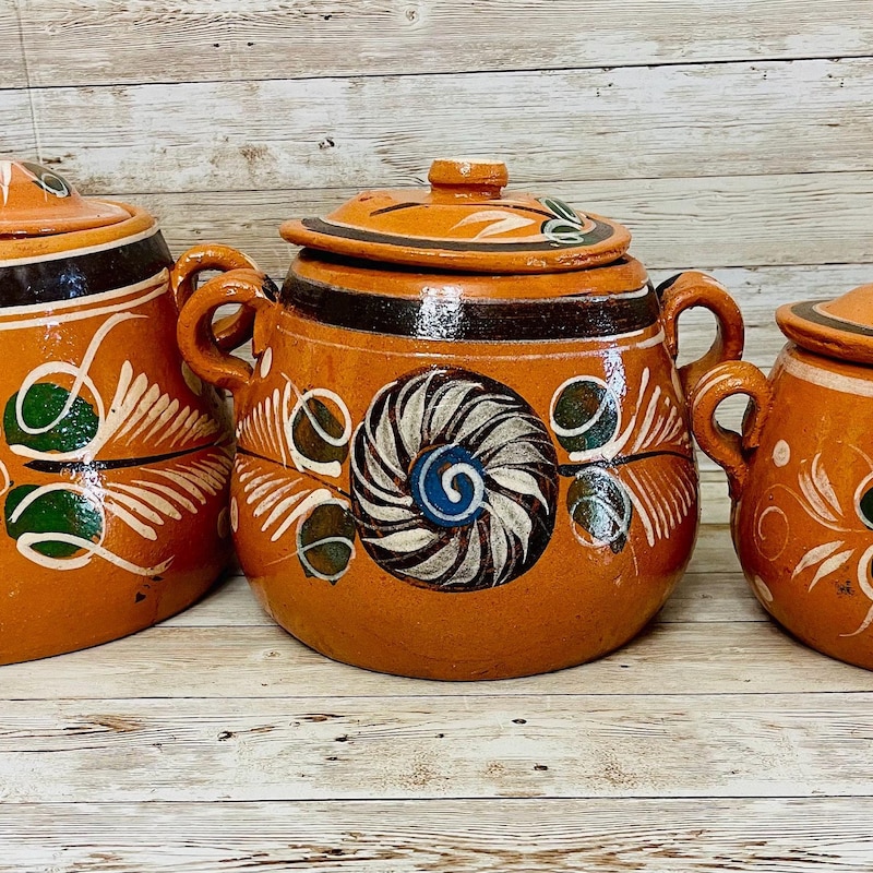 Large Clay Bean Pots - Etsy