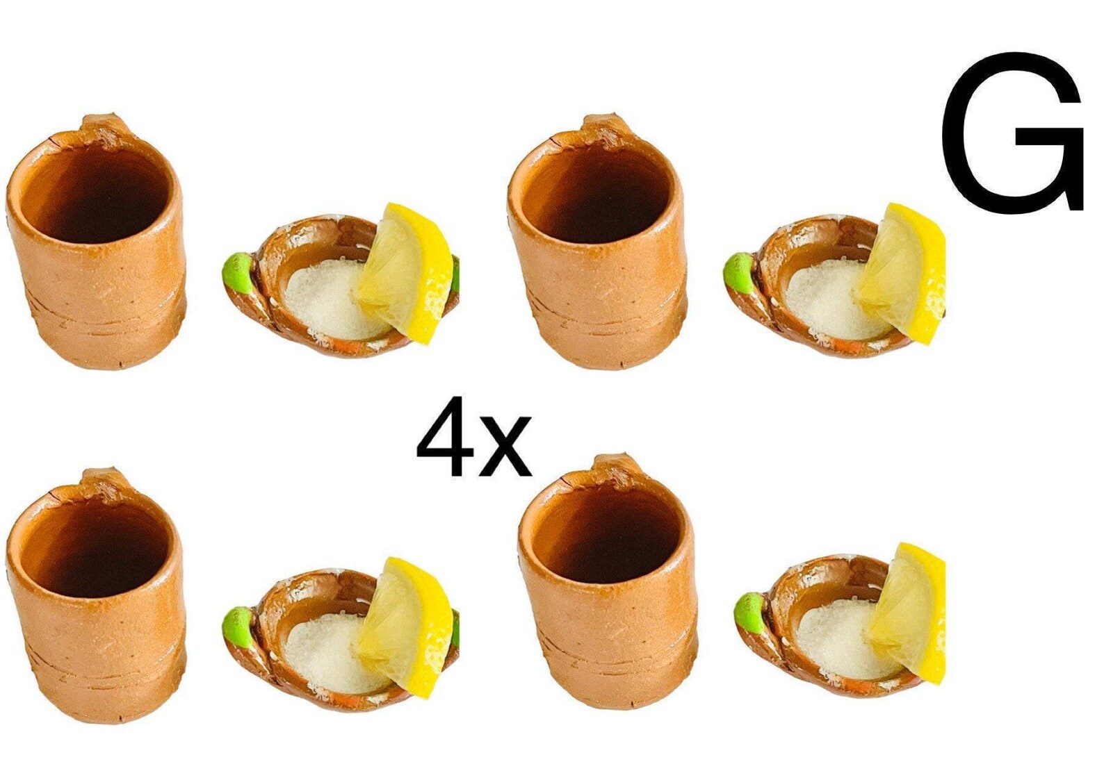 Mini Cantaritos for Tequila Shots With Mini Plates Mini Tequileros Y ...