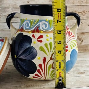 Olla De Barro Frijolera Con Tapa Terra Cota Pot With Lid Fits up to 128 ...