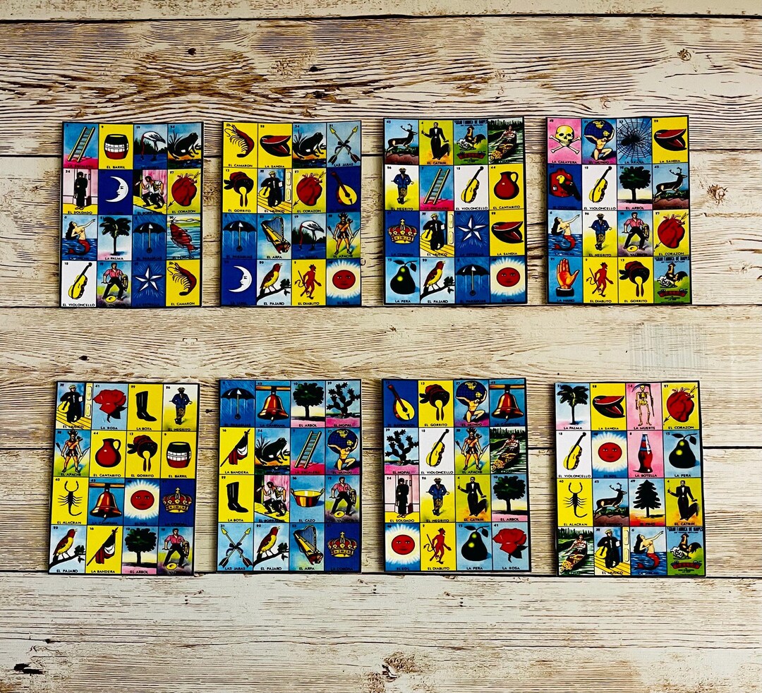 Mini Lotería Cards Size of Cards Are 3 1/4 X 2 1/2 Inches Cartas De ...