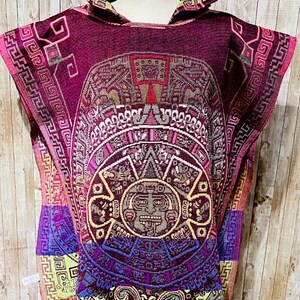 Gavan Poncho Mexicano Calendario Azteca Con Gorro Aztec Calendar ...