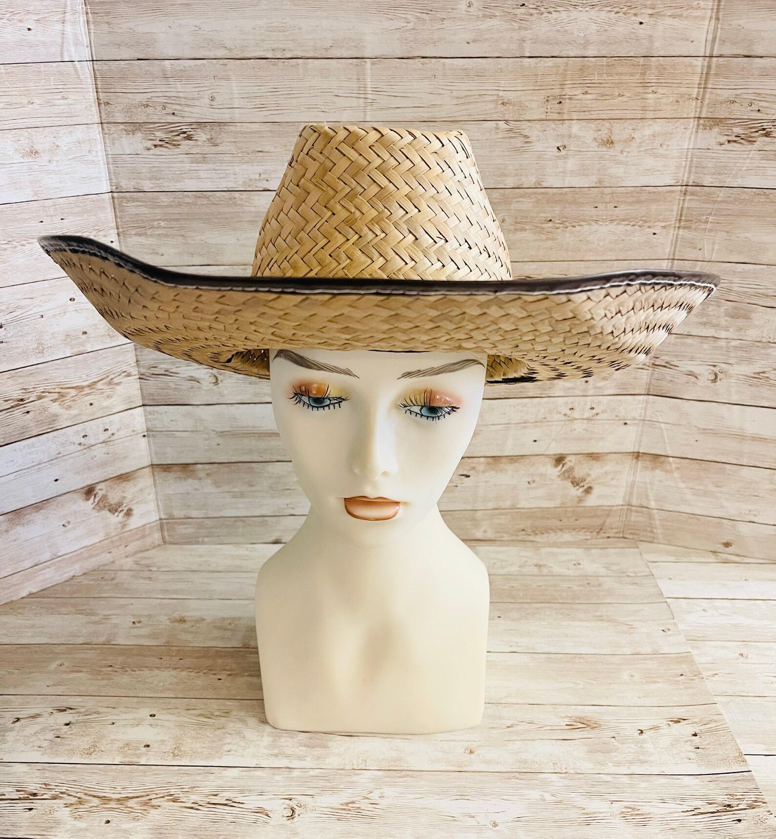 Cowboy Mexican Palm Leaf Straw Hat Sombrero Vaquero Artesanal De Palma ...