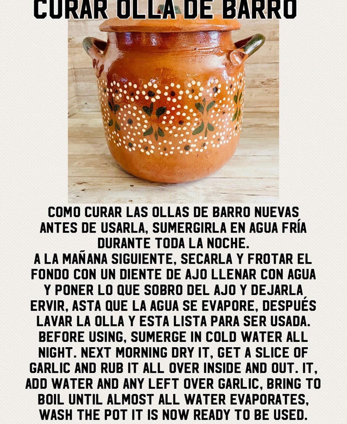 Terra Cota Clay Pot for Beans Soups Olla Tonala De Barro Para Caldos ...