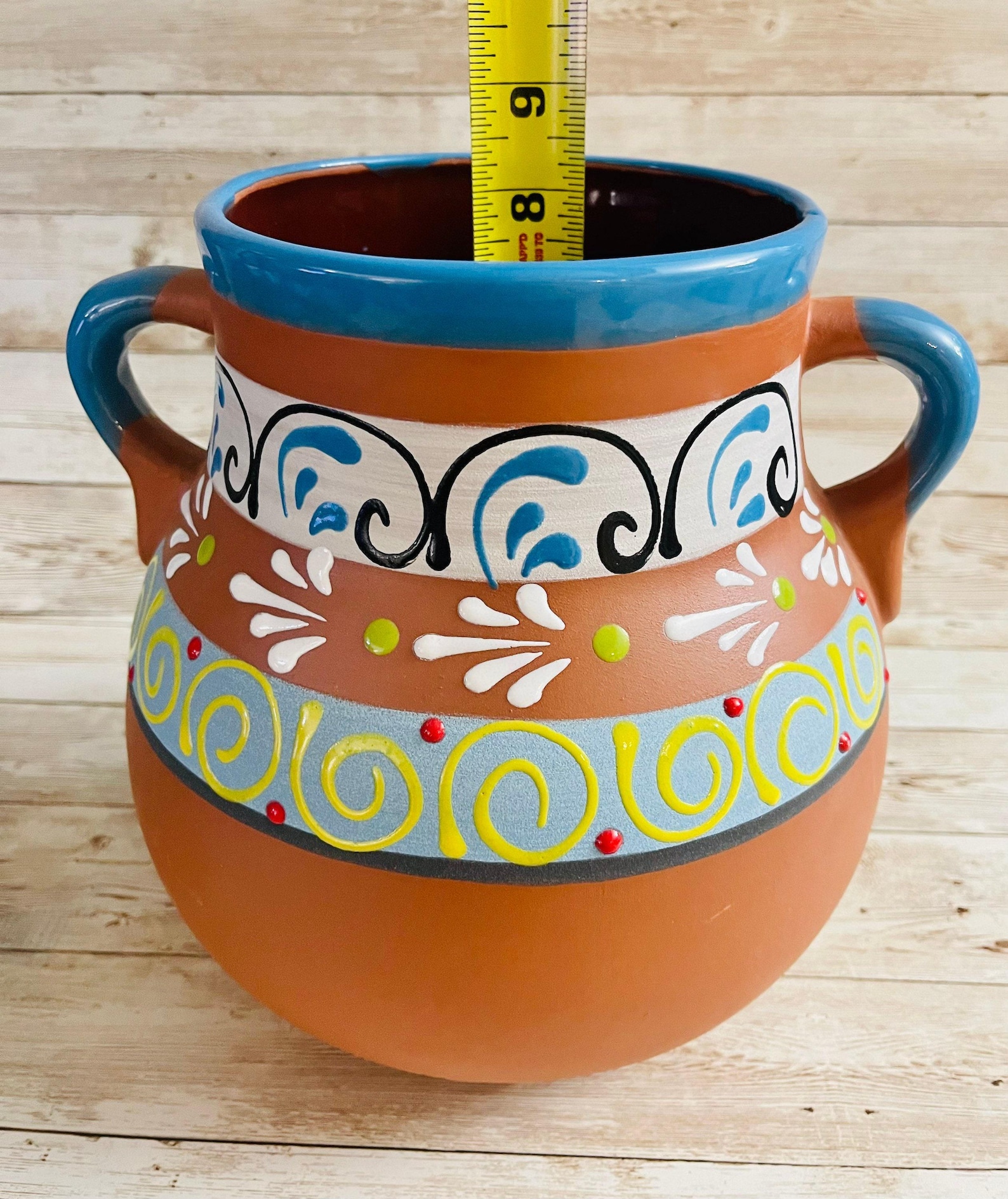 Olla De Barro Frijolera Con Tapa Clay Pot With Lid Fits up to 1 Kg ...