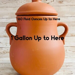 Olla De Barro Frijolera Con Tapa Terra Cota Pot With Lid Fits up to 128 ...