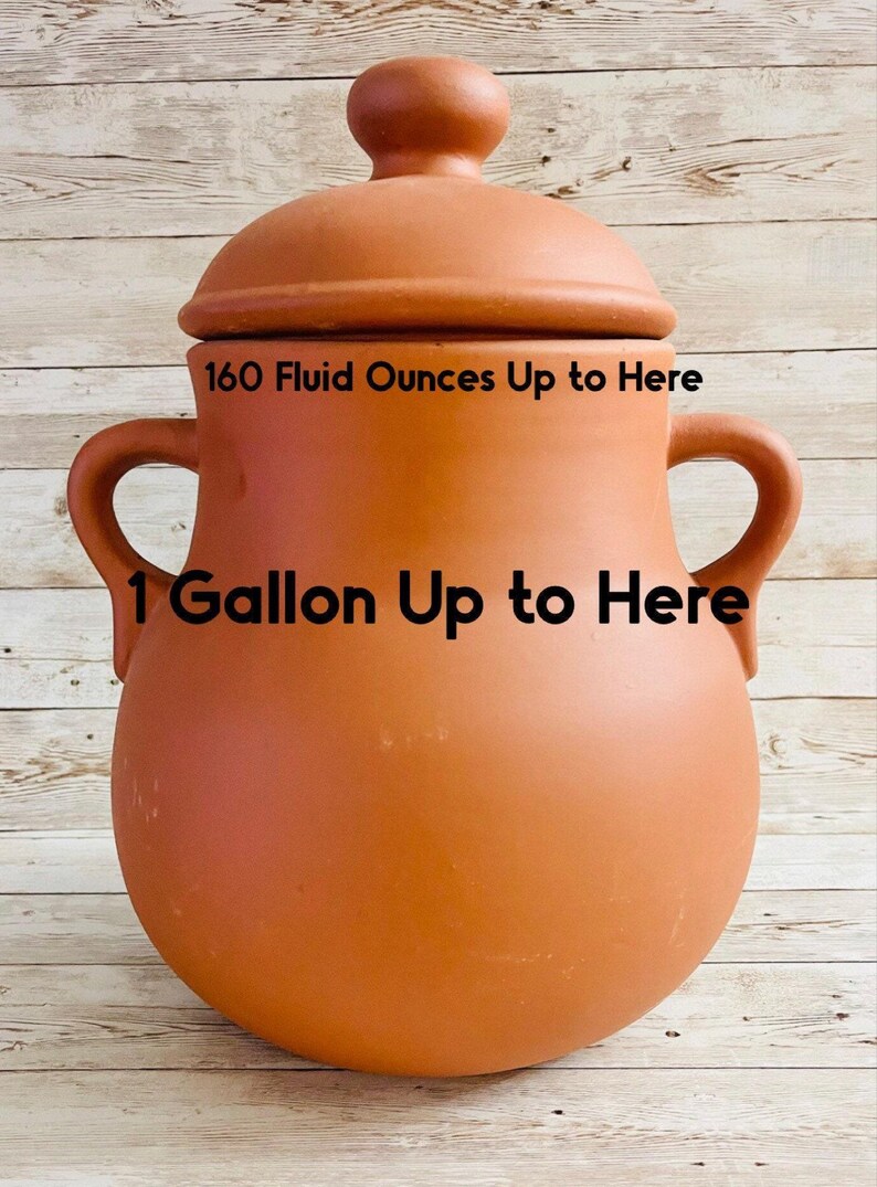 Olla De Barro Frijolera Con Tapa Terra Cota Pot With Lid Fits up to 128 ...