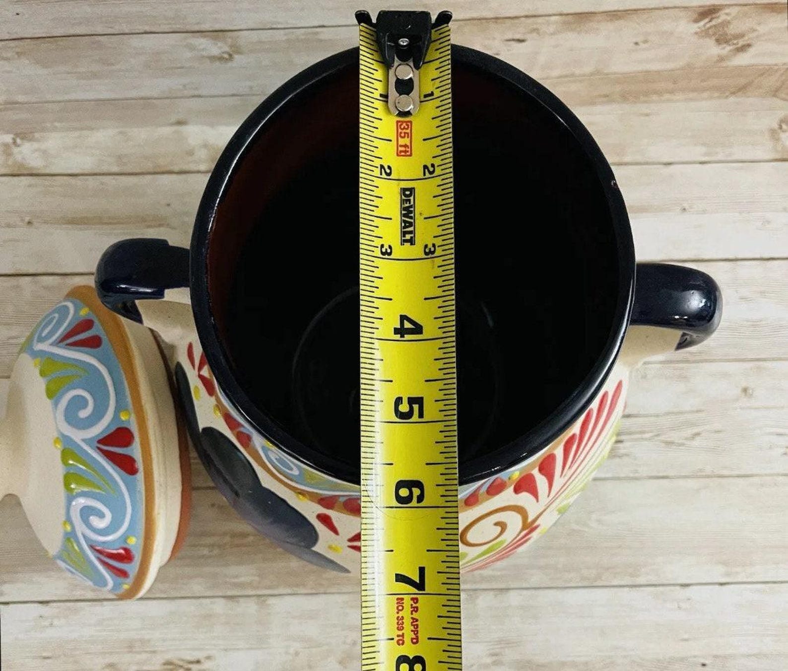 Olla De Barro Frijolera Con Tapa Terra Cota Pot With Lid Fits up to 128 ...