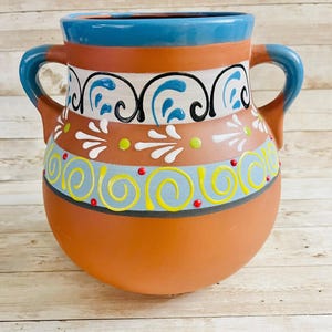 Olla De Barro Frijolera Con Tapa Clay Pot With Lid Fits up to 1 Kg ...